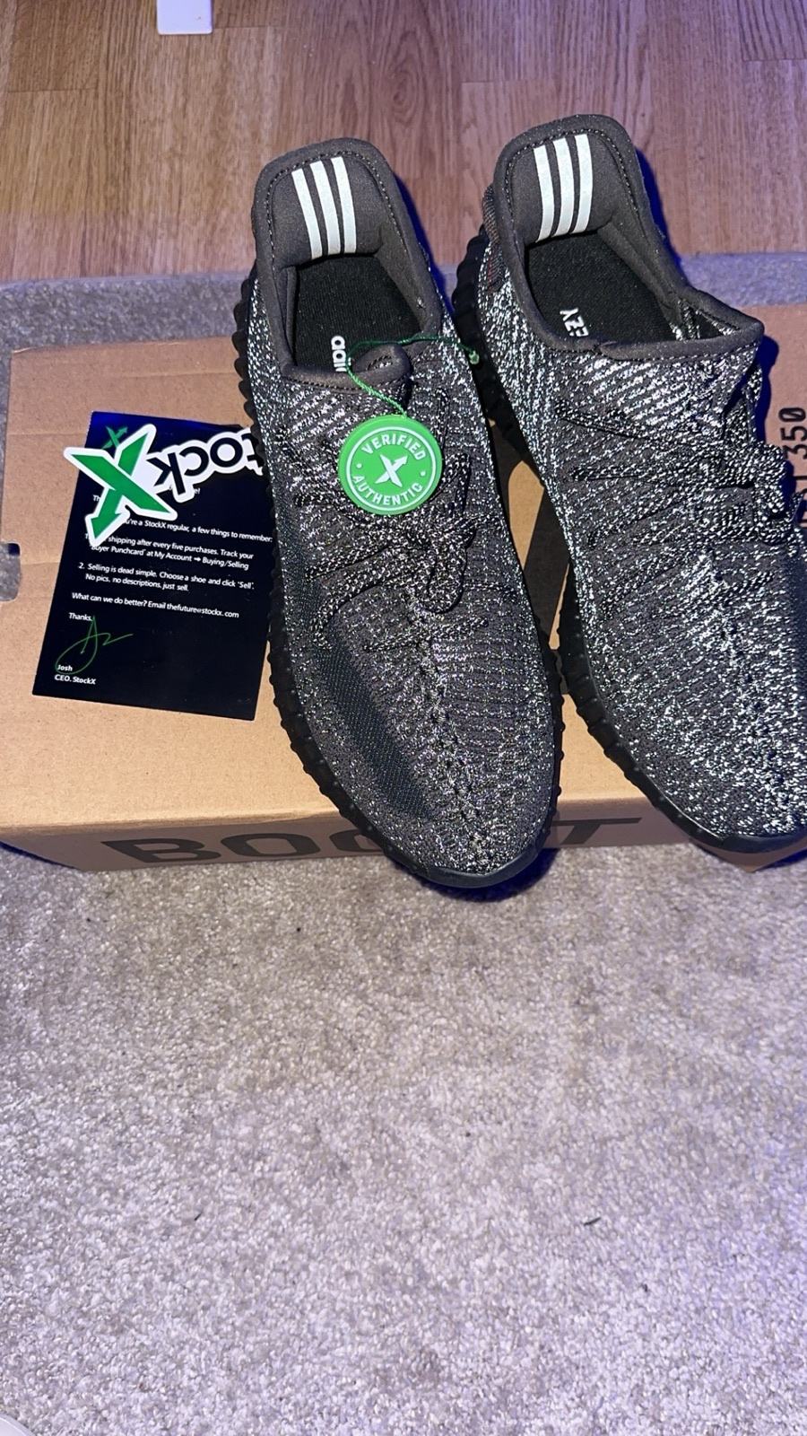 Yeezy 350 onyx reflective