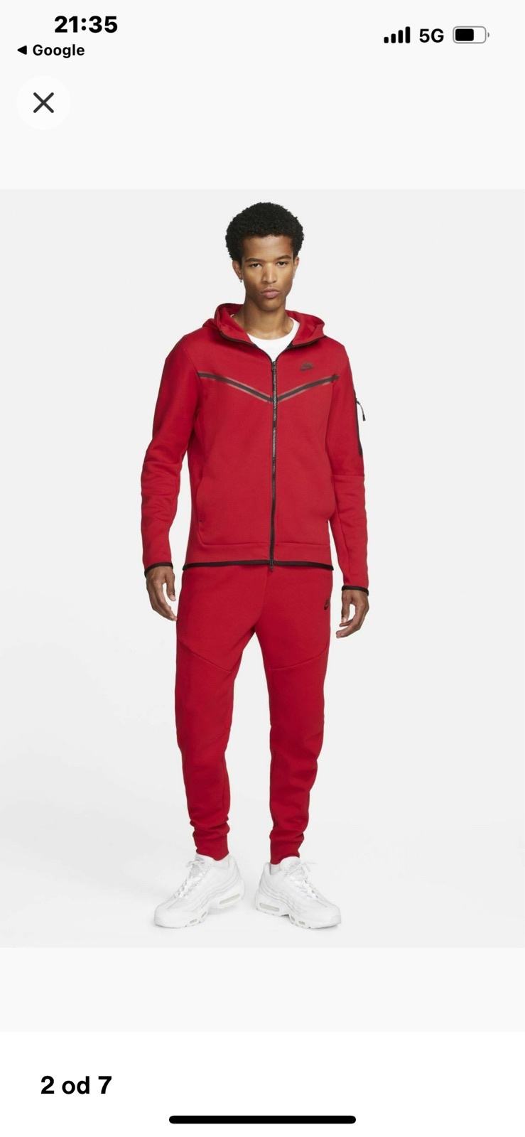 Nike tech fleech crveni M velicina