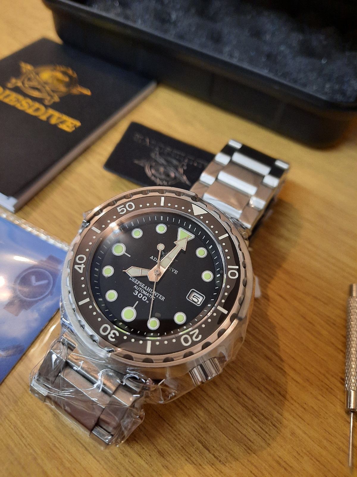 Addiesdive Automatic sat Black Homage seiko tuna