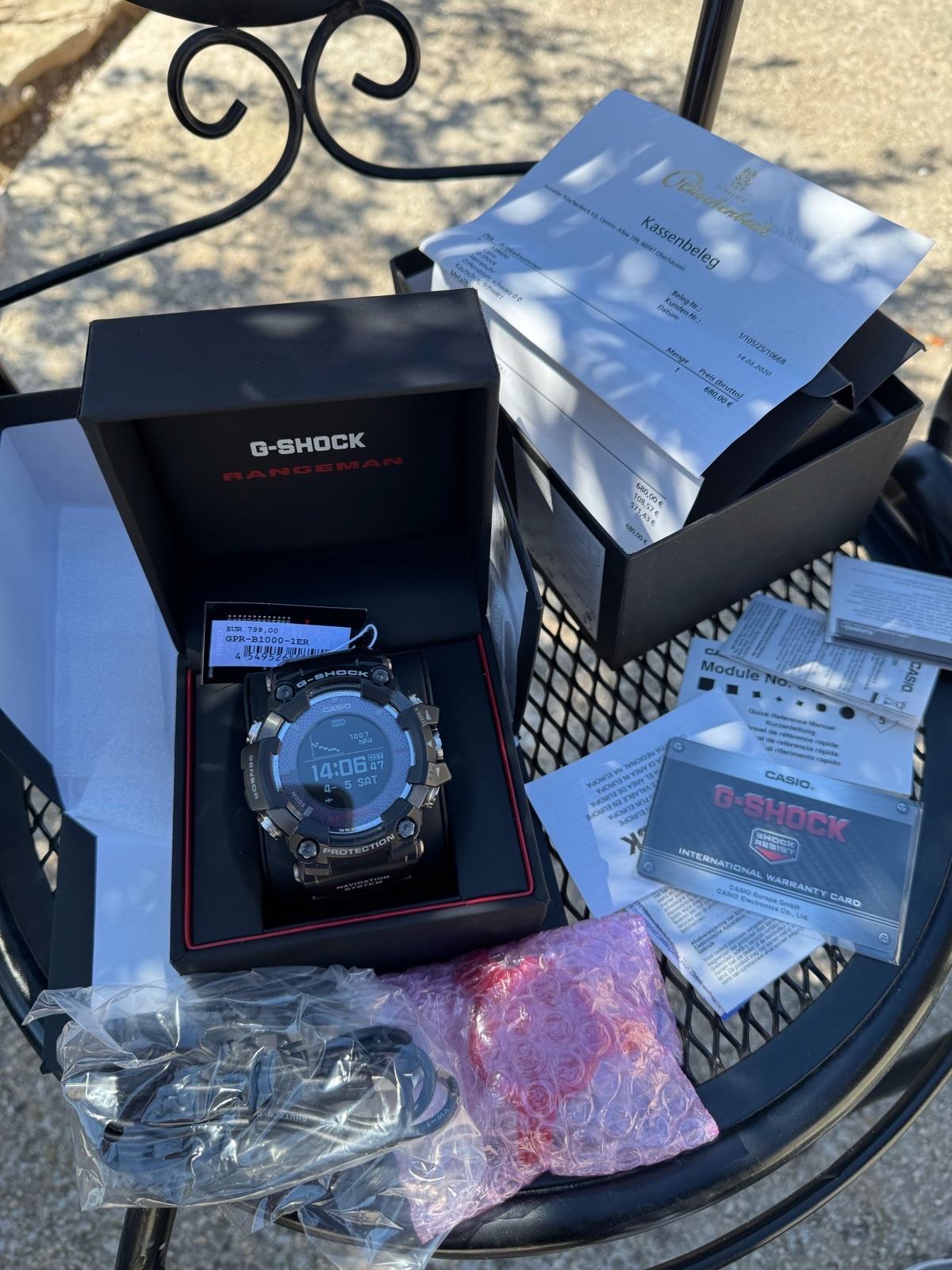 Casio G-Shock Rangeman GPR B1000 Fullset,Solar, Saphirglas , GPS ,Navi