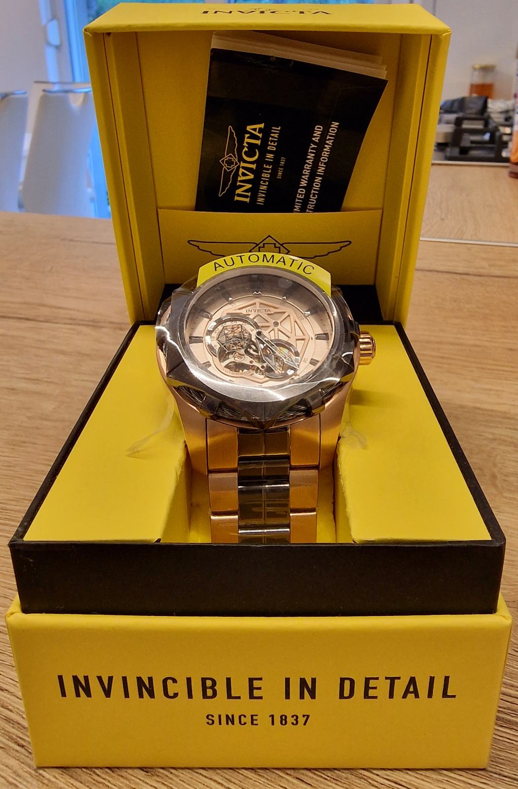 Invicta bolt automatic rose gold