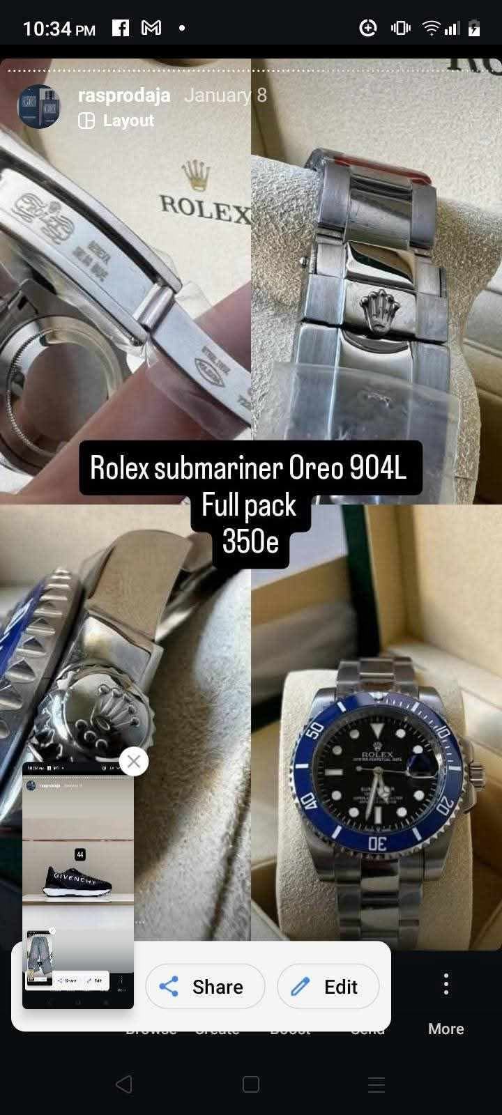rolex submariner oreo 904l automatic