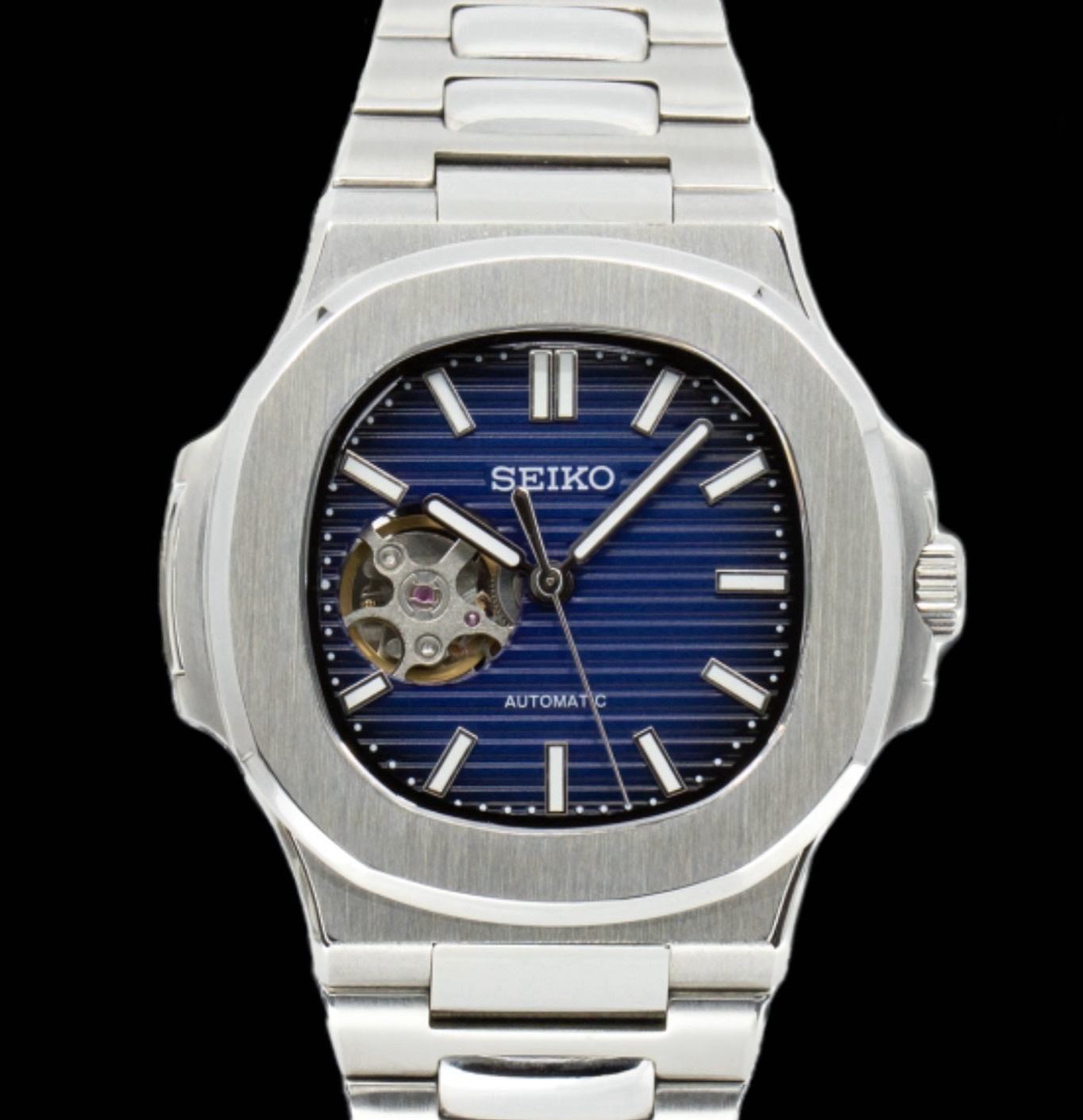 Seiko MOD Nautilus (Open Heart) - Automatik - **NOVO**