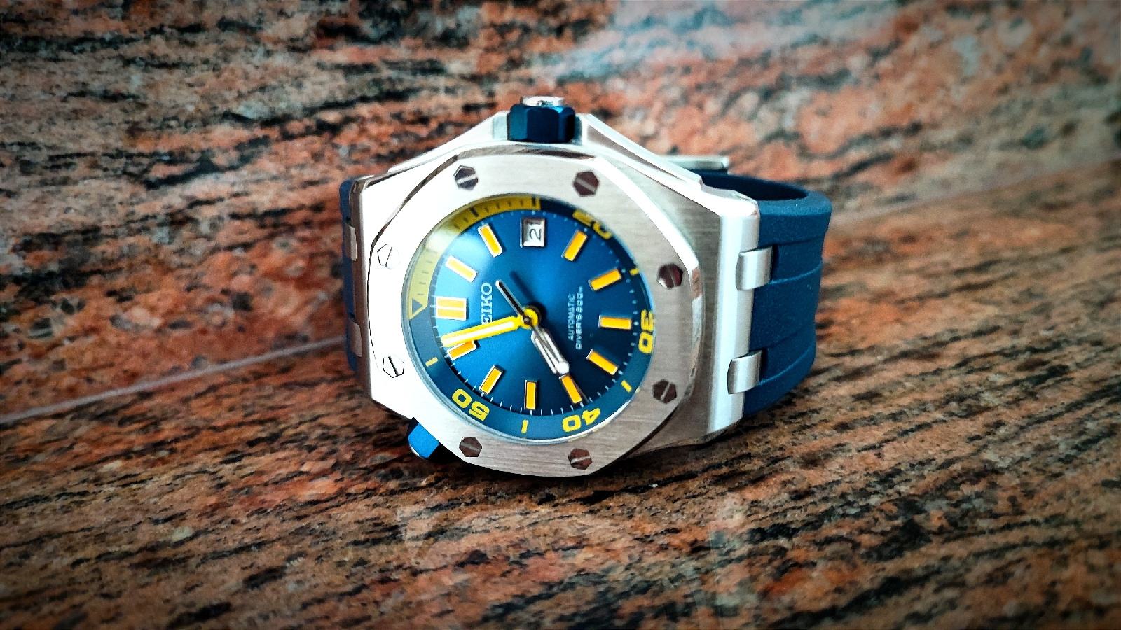 SEIKO MOD ROYAL OAK OFFSHORE DEEP BLUE SEA