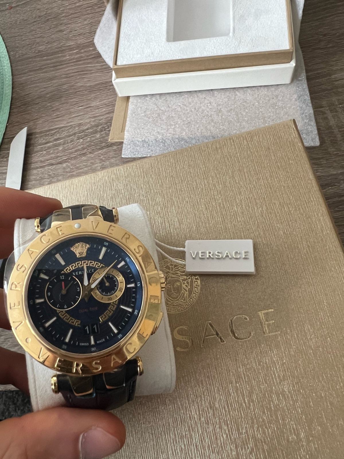 Versace V-RACE - Chronograph - blue - NOVO