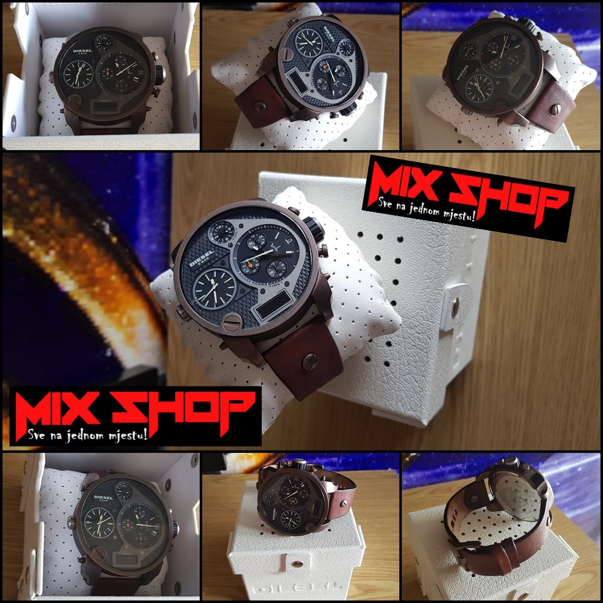 XXXL DIESEL DZ7246 SMEĐI MR BIG DADDY TOP MUŠKI SAT KAO NOV*GARANCIJA