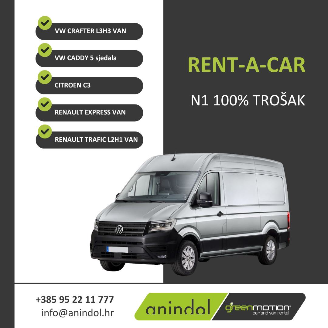 NOVI VW CRAFTER 2025 /dugoročni ili kratkoročni najam /Anindol