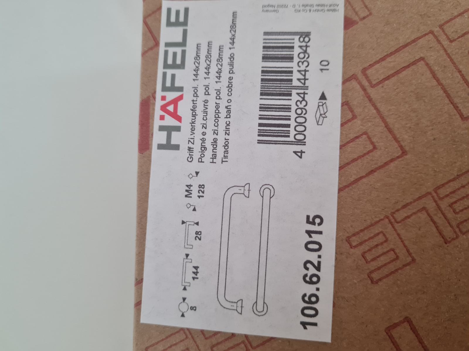 Ručkice za kuhinjske elemente HÄFELE roza gold