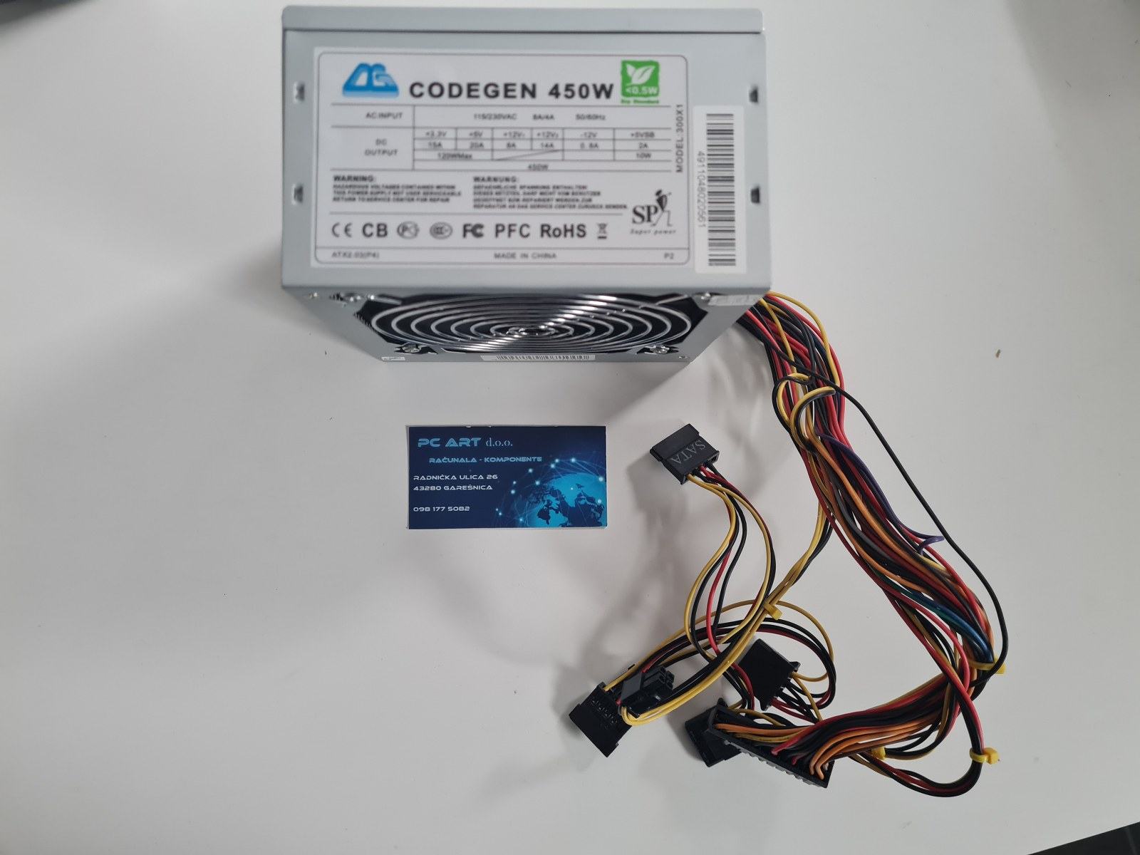 ATX Napajanje, CODEGEN 450W - Račun / R1 / Jamstvo