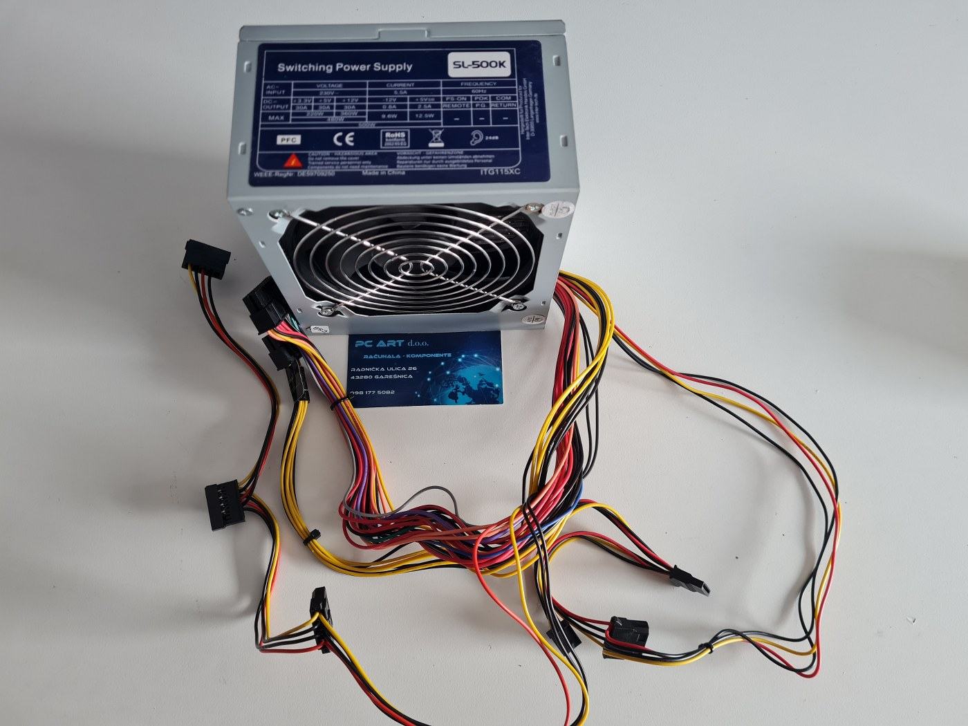 ATX Napajanje, Inter Tech SL-500K 500W - Račun / R1 / Jamstvo