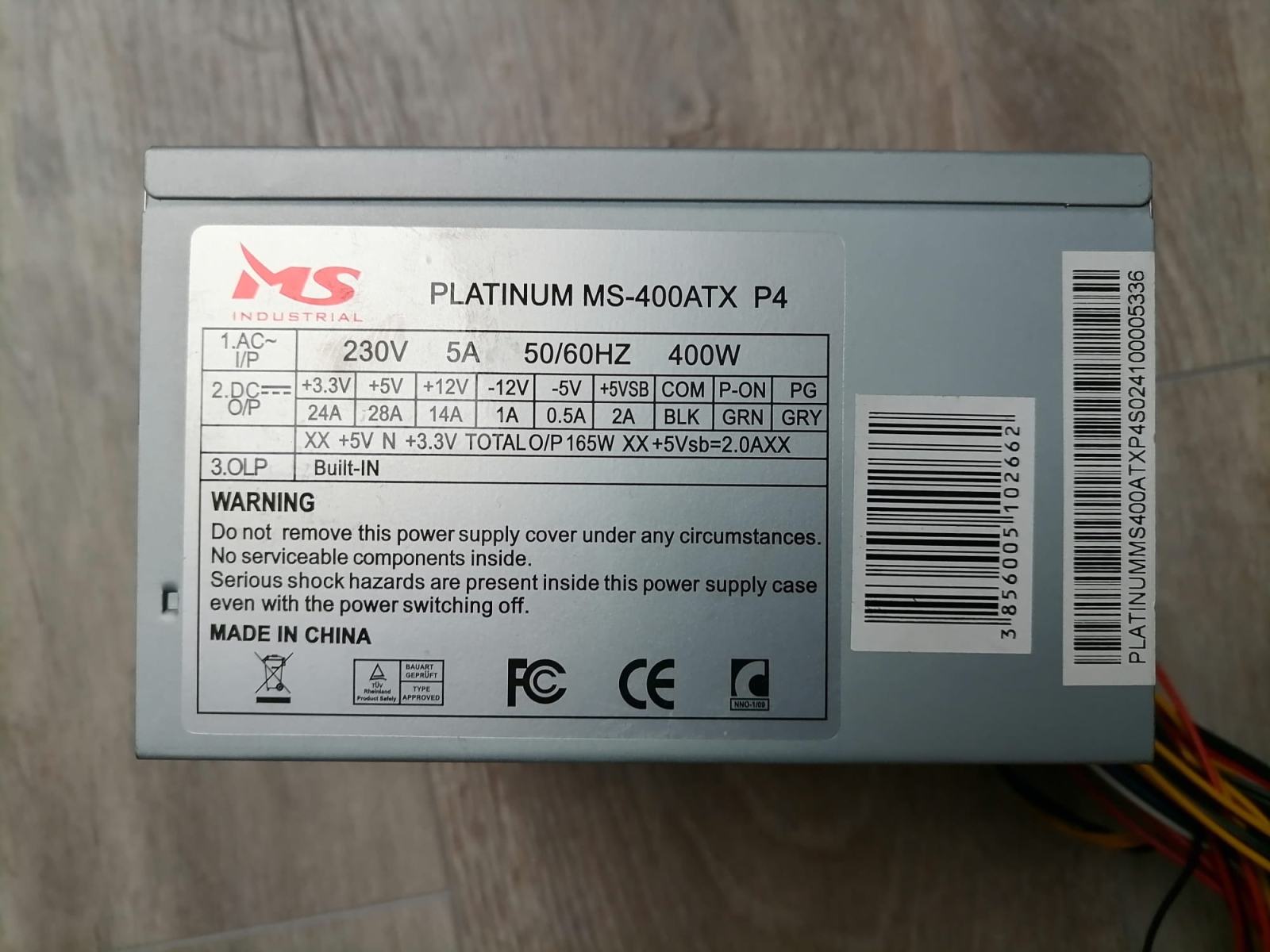 Napajanje MS Industrial Platinum MS-400ATX P4 400W