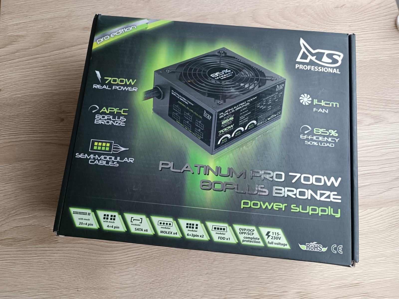 Napajanje MS PLATINUM PRO 80PLUS 700W, modular