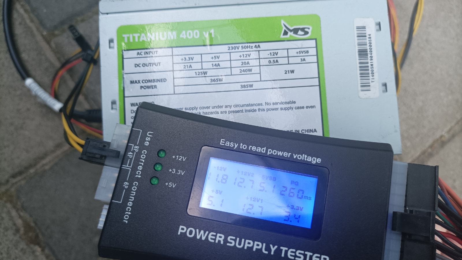 Napajanje MS TITANIUM 400 v1 ,400w