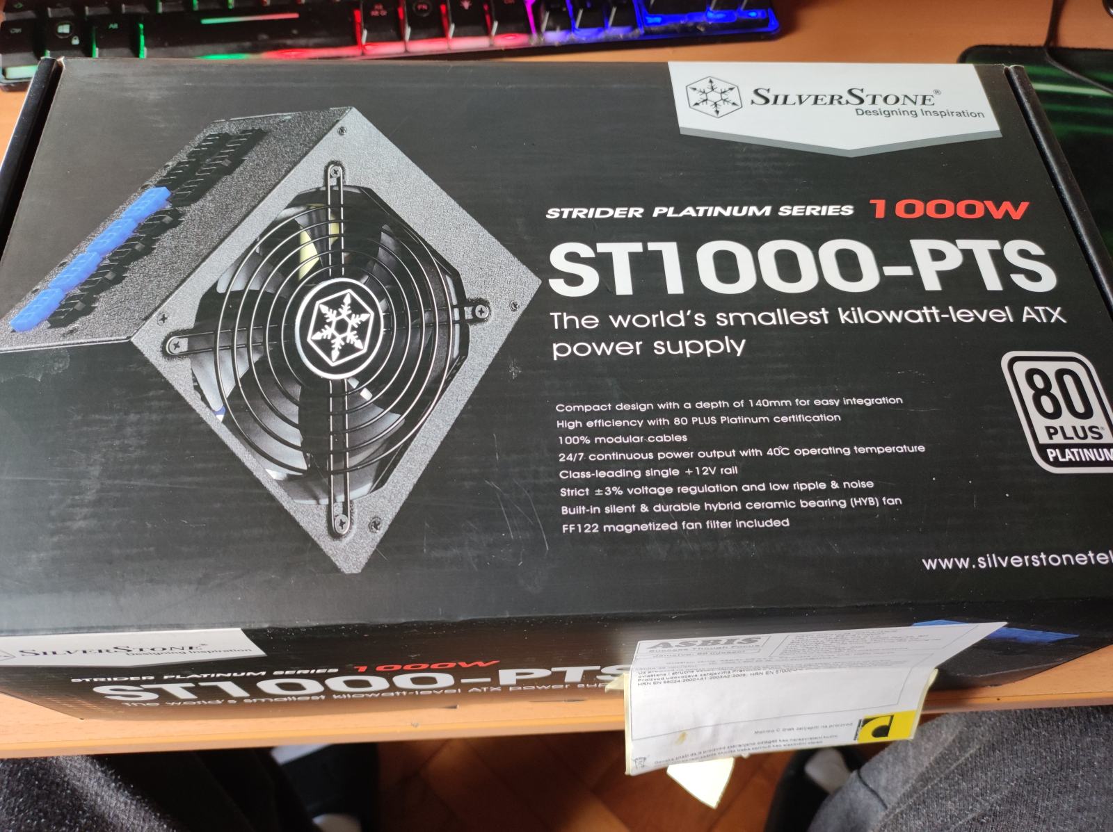 Napajanje ST1000-PTS 1000W 80 Plus Platinum SilverStone