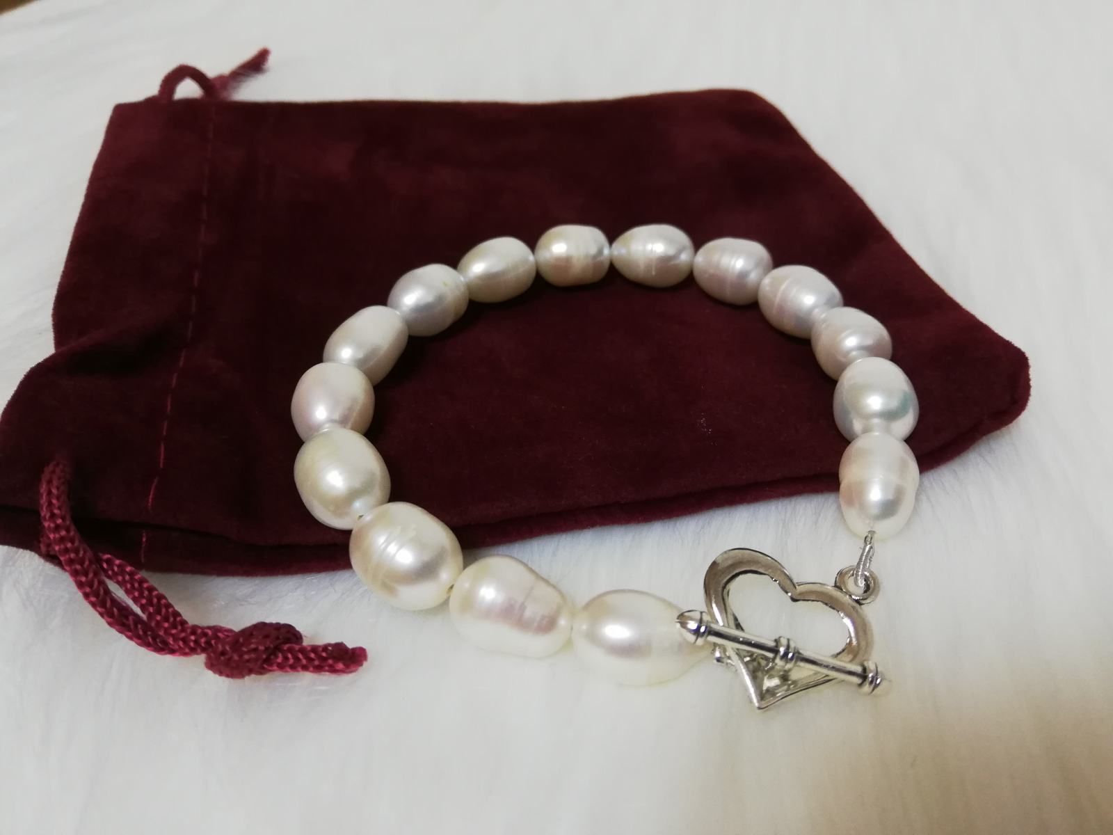 narukvica rječni biser (bijeli), d=20cm, nova