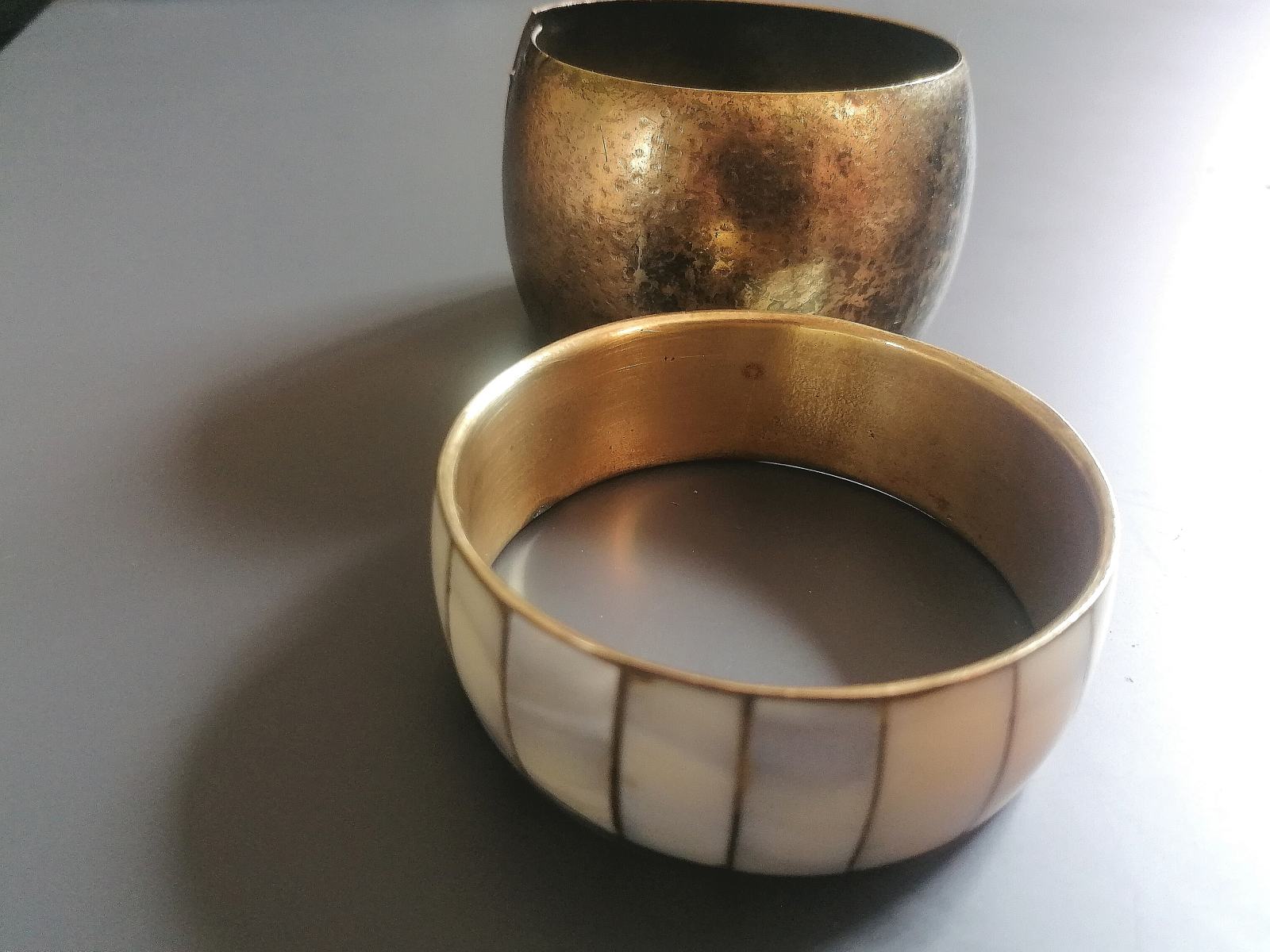 Set vintage narukvica sedef - mesing