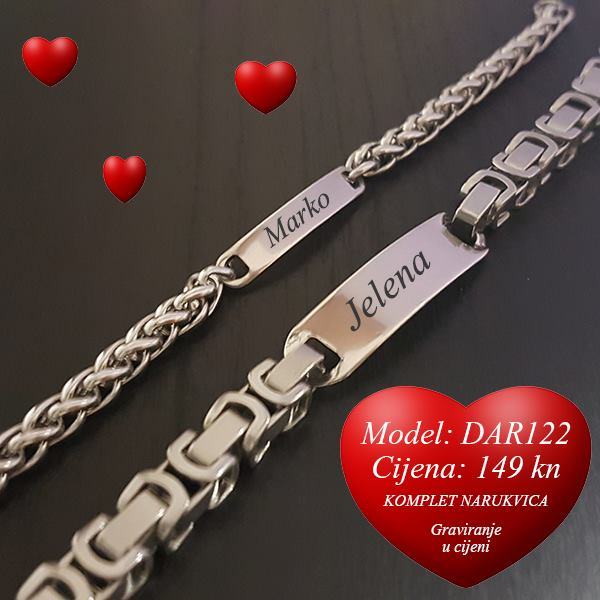 VALENTINOVO - komplet 2 narukvice od kirurškog čelika *DAR122