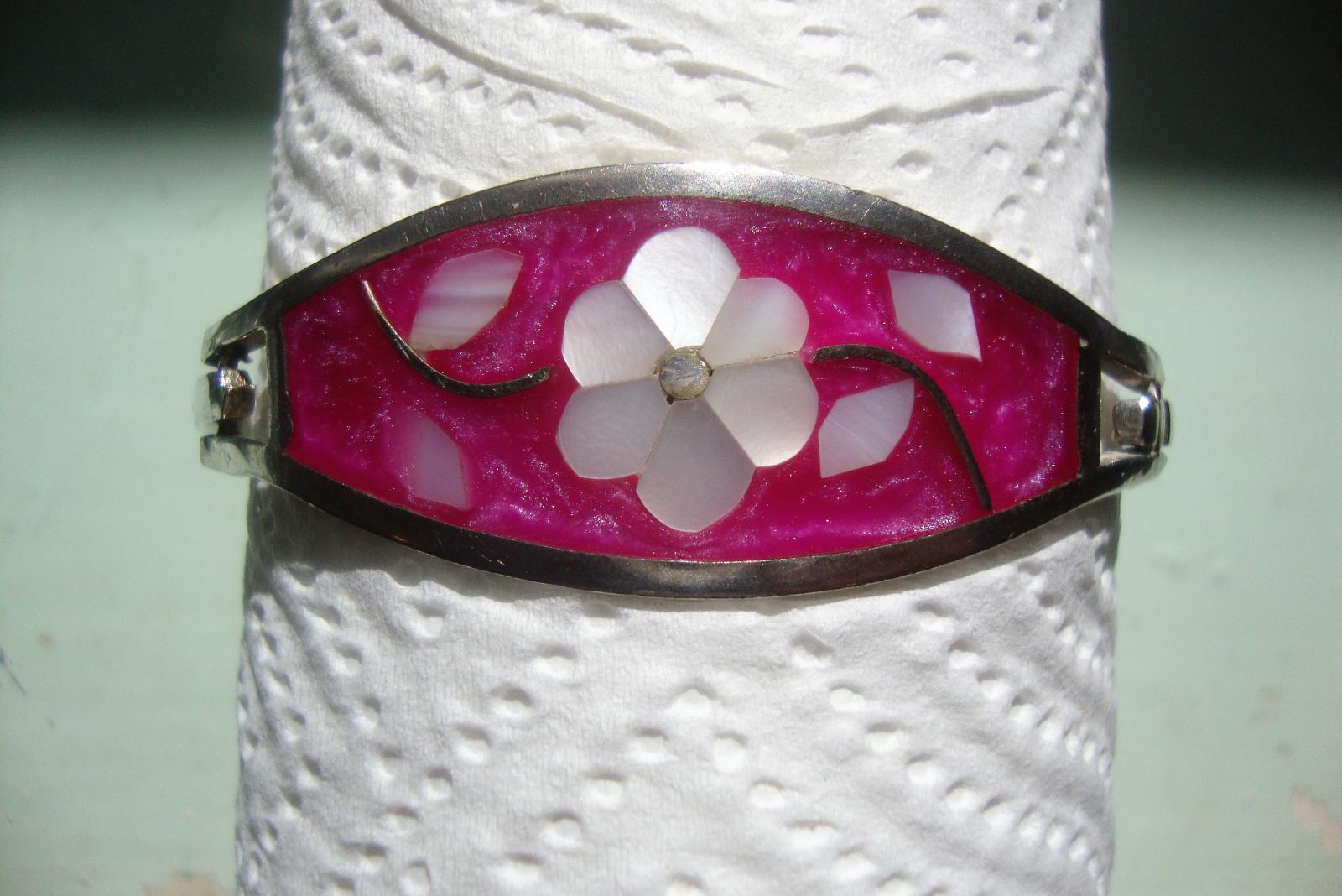 Vintage narukvica sedef ručni rad 1970