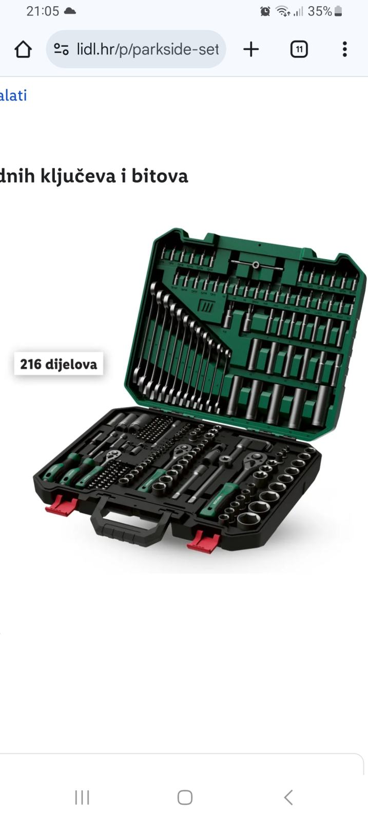 PARKSIDE SET NASADNIH KLJUČEVA tj GEDORE 216 KOM.