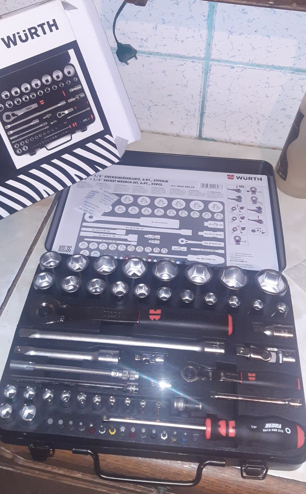 Wurth Zebra nasadni ključevi 1/2 i 1/4 NOVO Nekorišteno