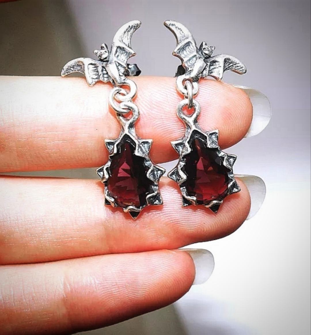 Blood drops goth naušnice