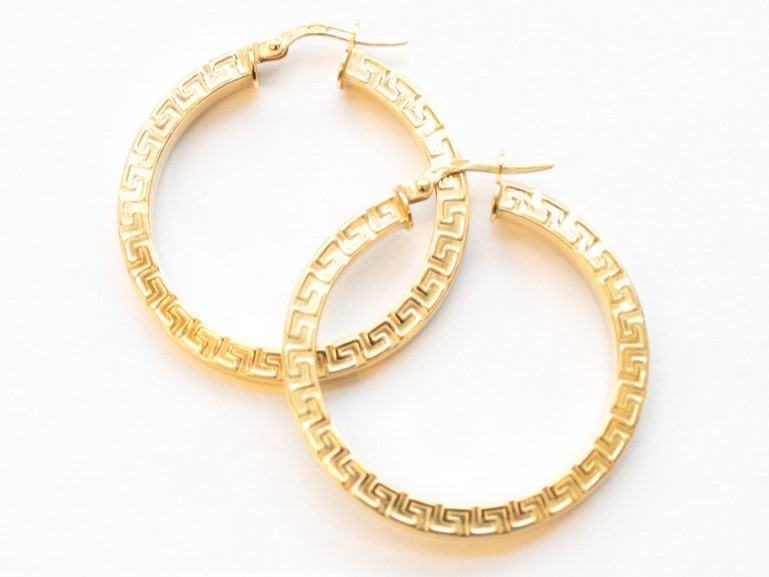 ZLATNE NAUŠNICE RINGOVI VERSACE 14K (585) 3,70g NOVO • GOLD SHOP