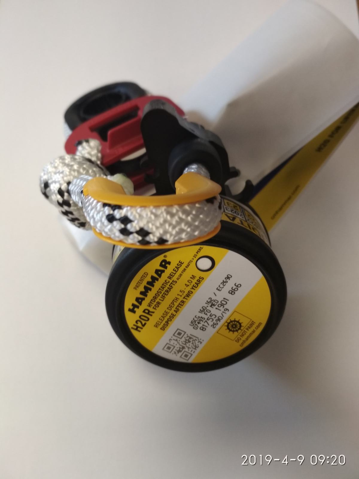 HAMMAR H20 Hidrostatska kuka za splavi (SOLAS)