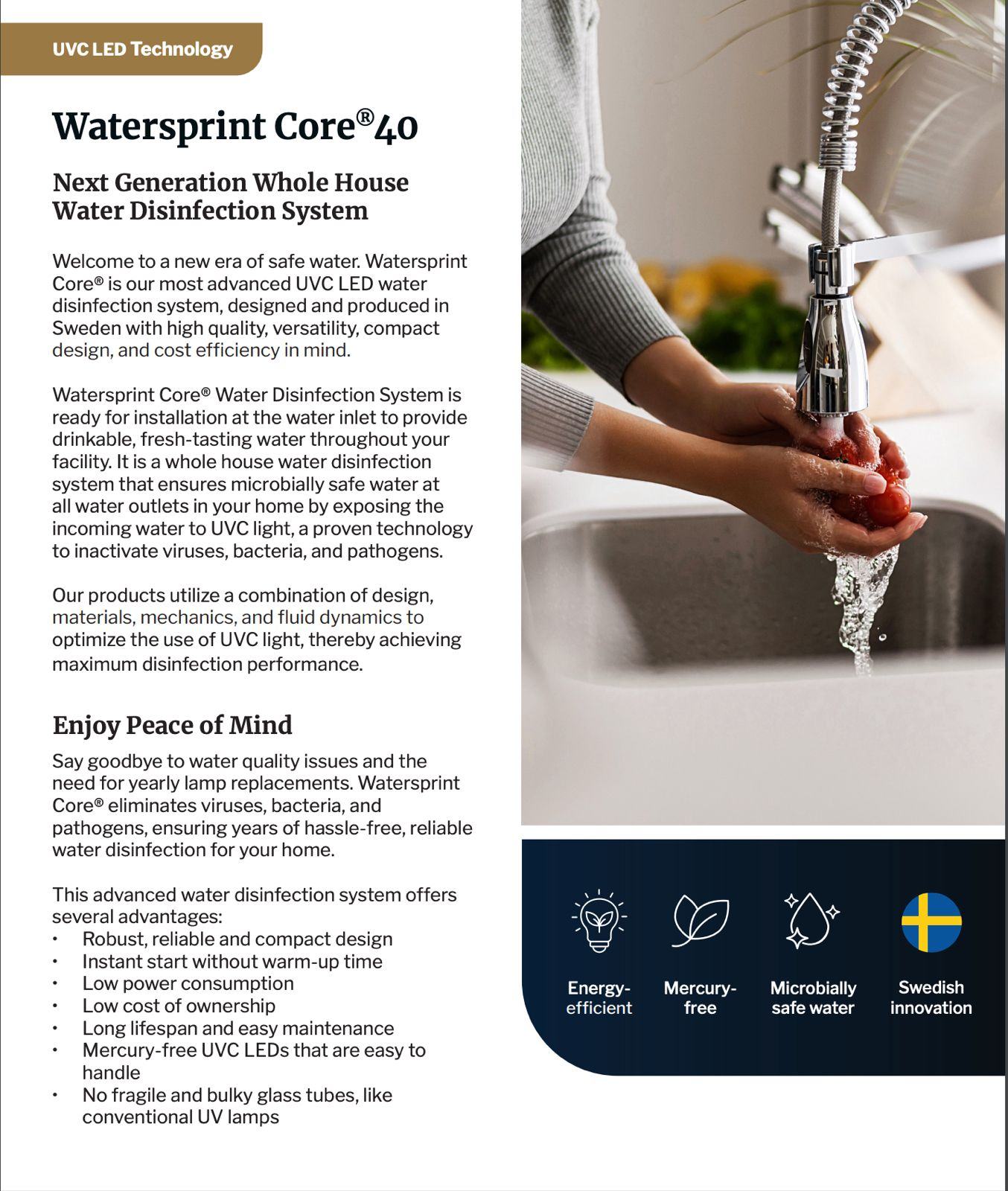 Watersprint Core 40 - UVC LED tretman - dezinfekcija vode