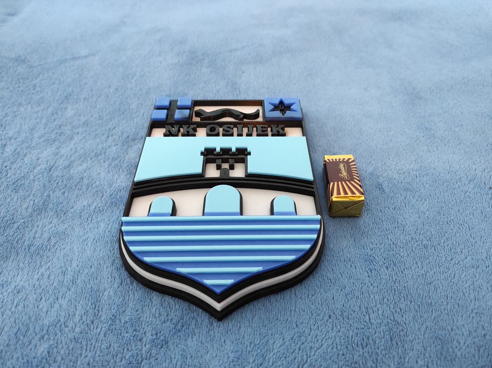 NK Osijek - 3D printani zidni grb 175 mm