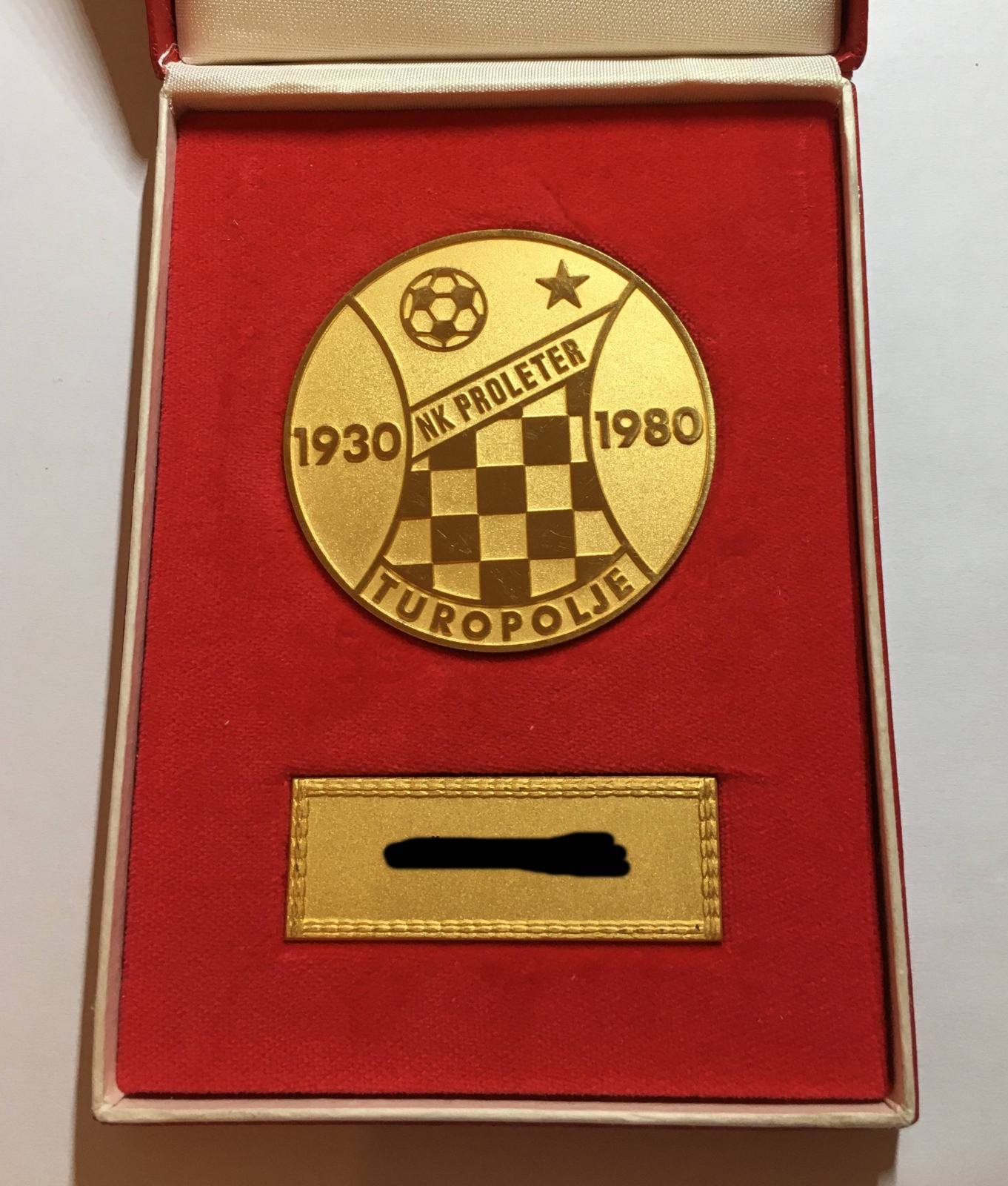 Plaketa nk Proleter Turopolje 1930 1980