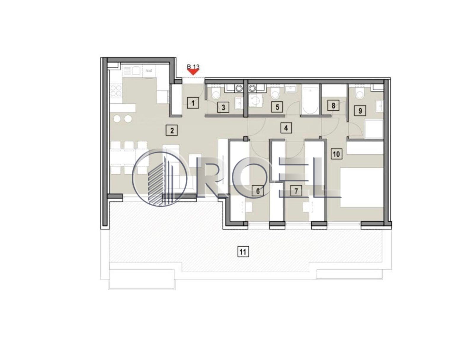 Četverosobni penthouse, Zagreb, Blato, NKP 76.44 m2, Novogradnja (prodaja)
