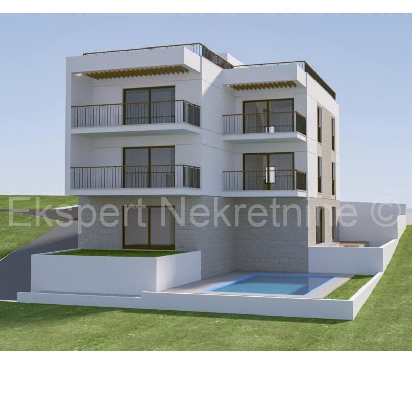 Čiovo,Okrug Gornji,dvosoban stan 74m2+vrt 16 m2 s pogledom,novogradnja ...