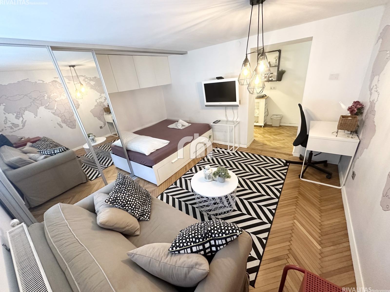 DONJI GRAD, 1 - SOBAN STAN 27M2 - BEZ PROVIZIJE ZA KUPCE (prodaja)