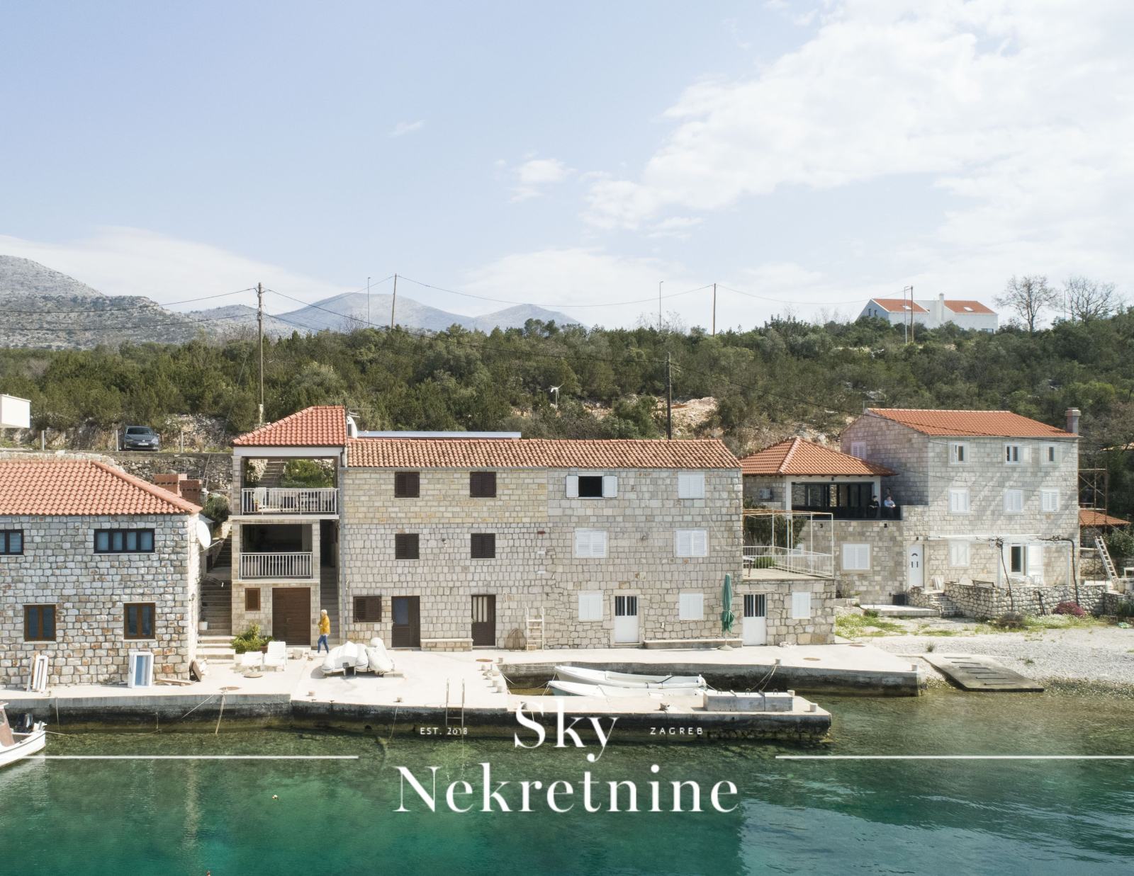 DUBROVNIK, Slano, dvojna, kamena kuća, prvi red do mora (prodaja)