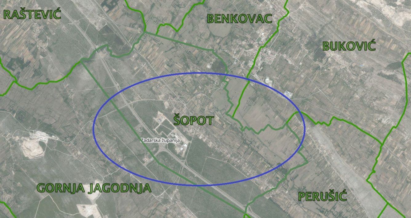 Građevinsko zemljište: Benkovac-Šopot