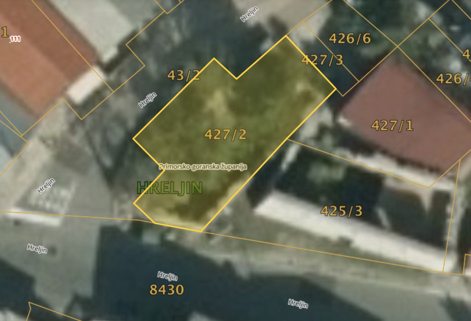 Građevinsko zemljište, Hreljin, 92 m2