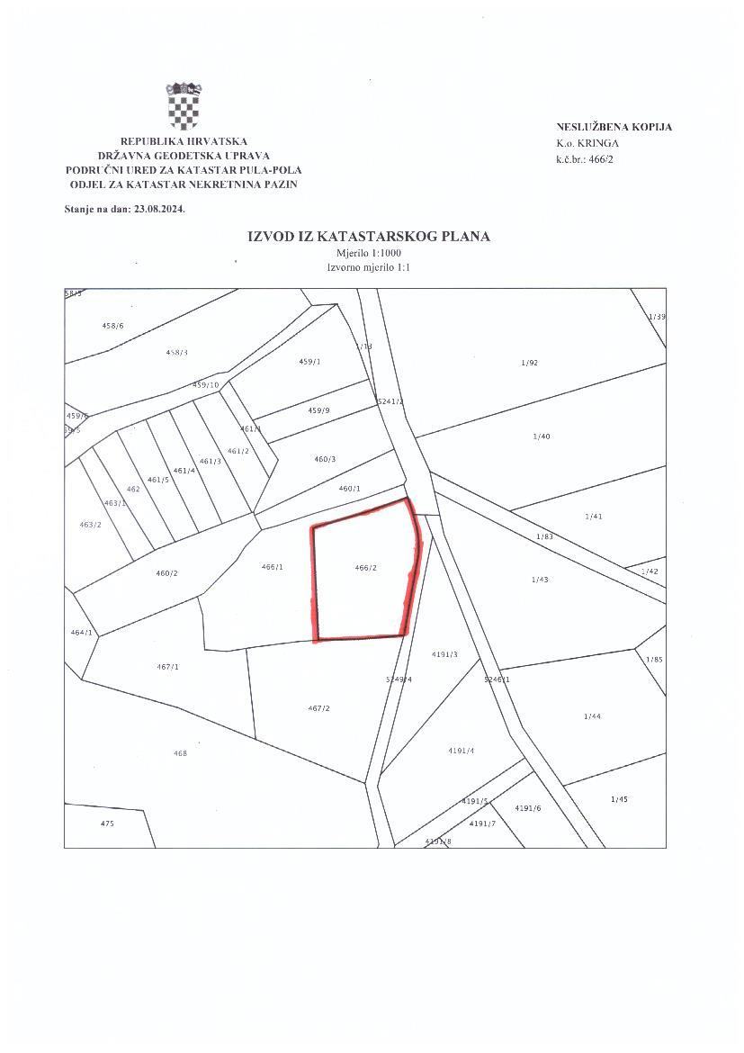 Građevinsko zemljište, Kringa, 1150 m2