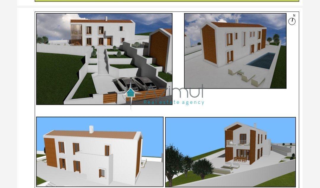 Groznjan , gradjevinska parcela 1.413m2, kompletna infrastruktura , id