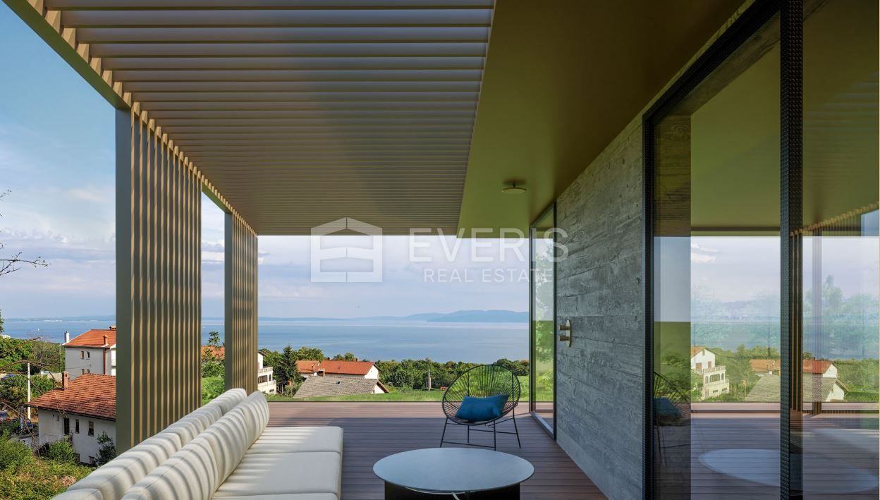 Kastav, Ćikovići, stan 153 m2 s pogledom na more (prodaja)