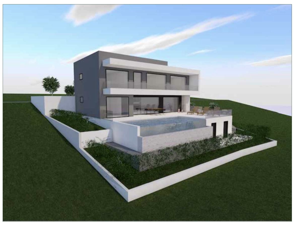 SNIŽENO!!! Maslenica - građ. zemljište 688m2,projekt,pogled na more