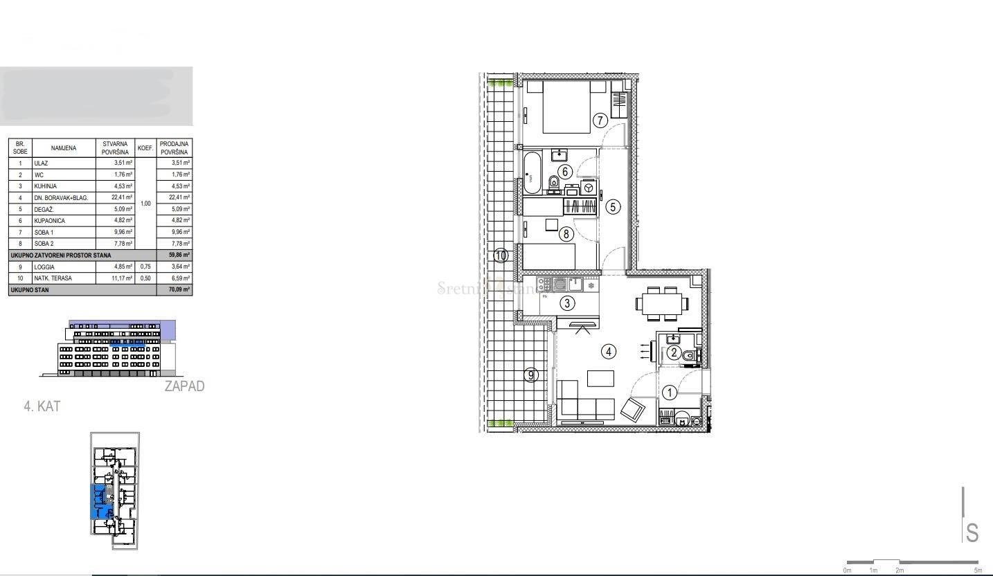 MODERAN 2S+DB (prodaja)