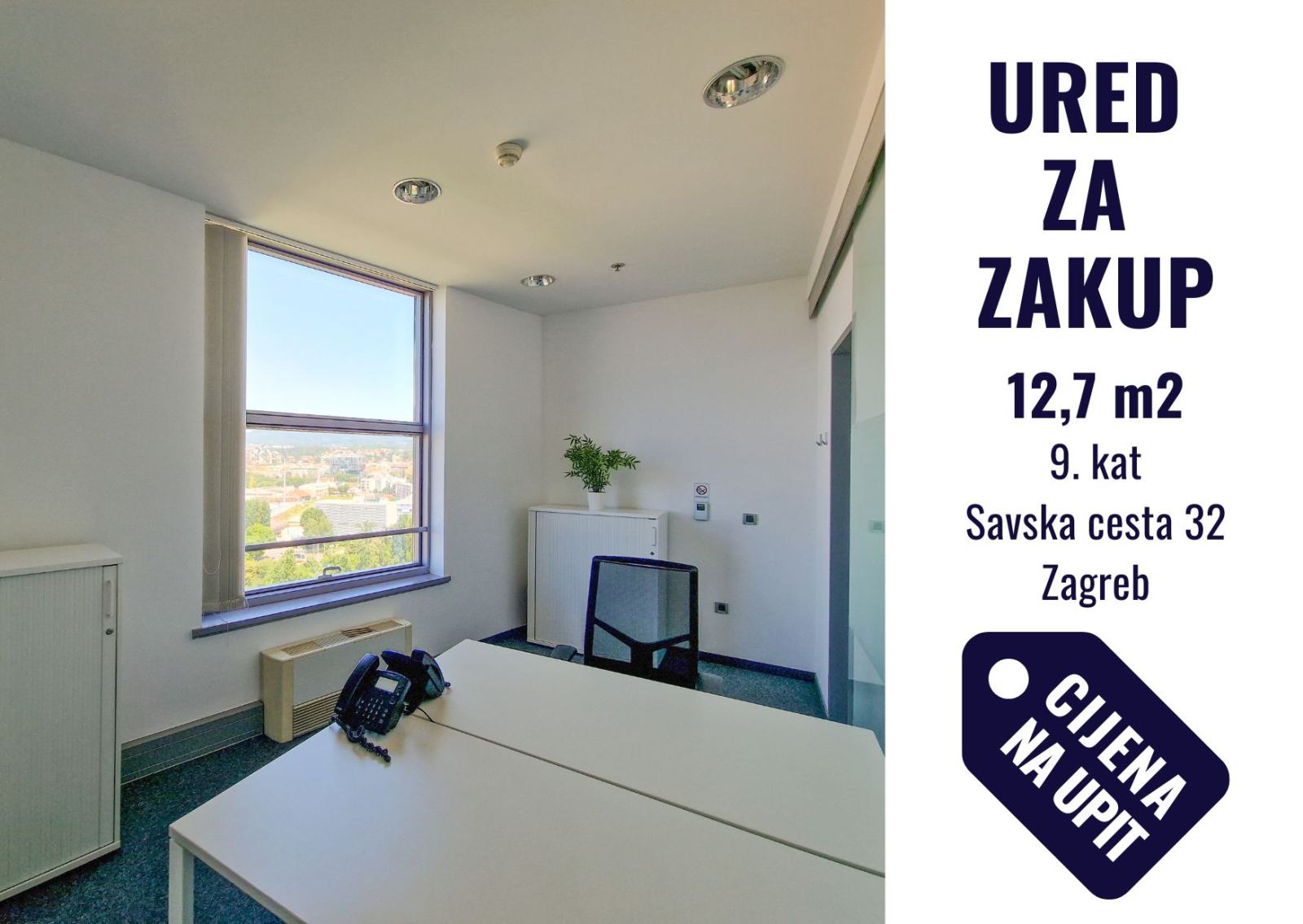 Moderan i opremljen ured 12,70 m2 u Regus Savska poslovnom centru ...