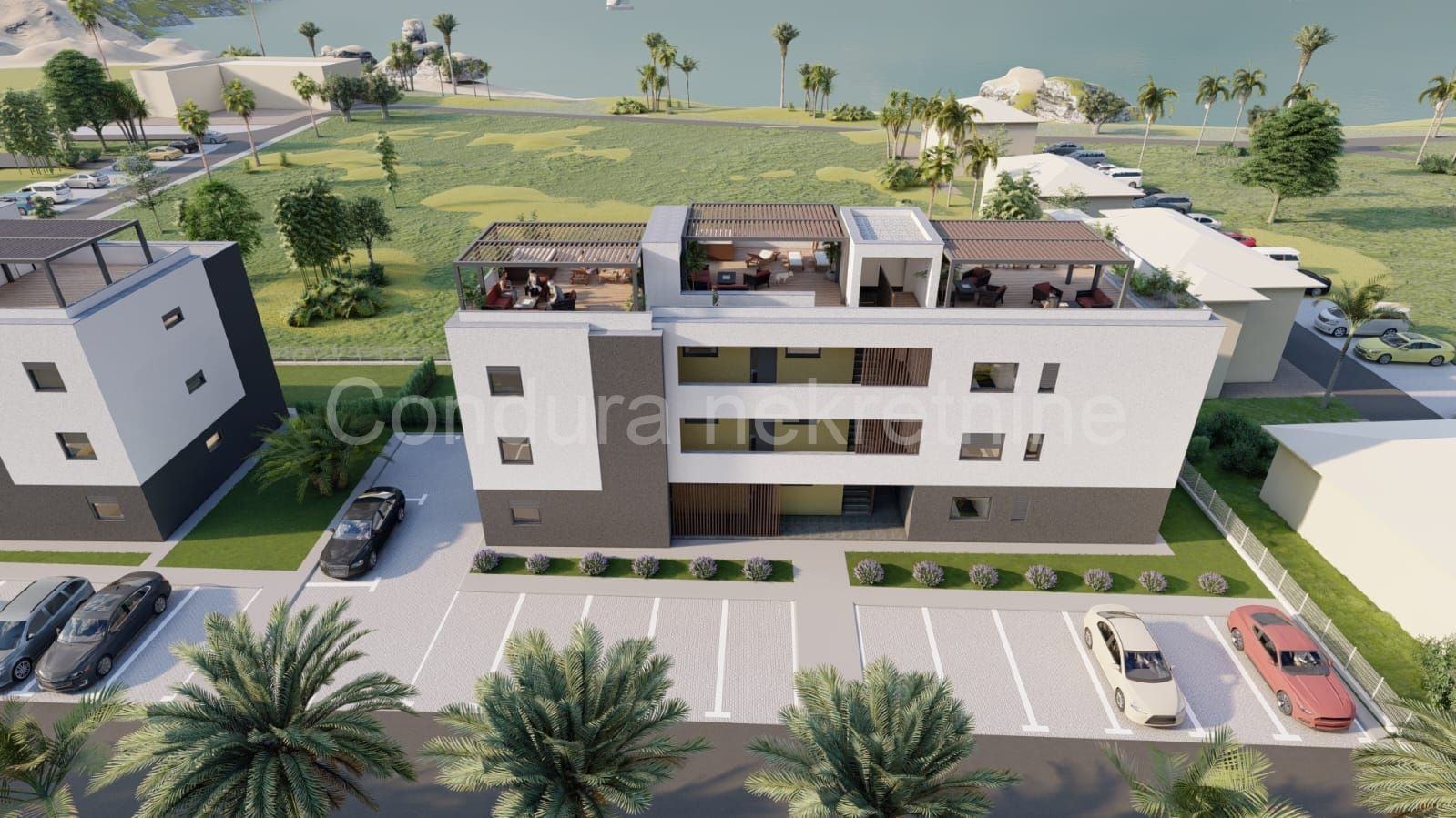 Nin - dvosoban apartman na 1. katu, 2. red od mora, novogradnja