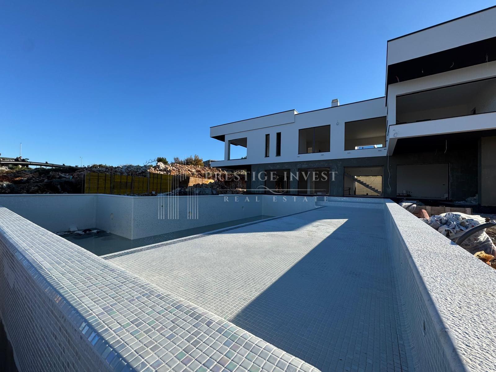 NOVIGRAD-ZADAR- Luksuzna vila 1. red do mora- unutarnji i vanjski baze ...