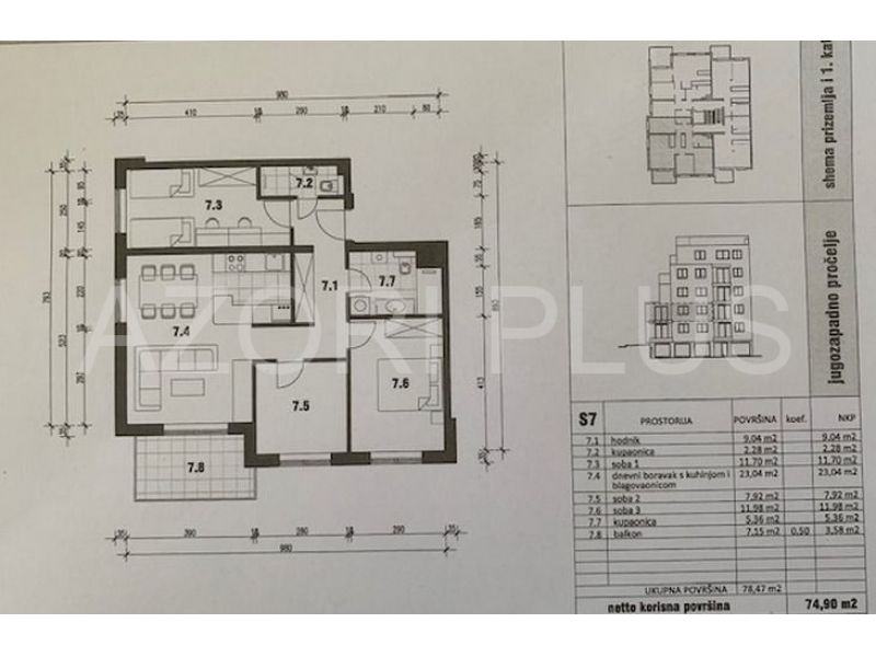 NOVOGRADNJA! Gornja Dubrava-Četverosobni stan 75m2-VP + parking (prodaja)
