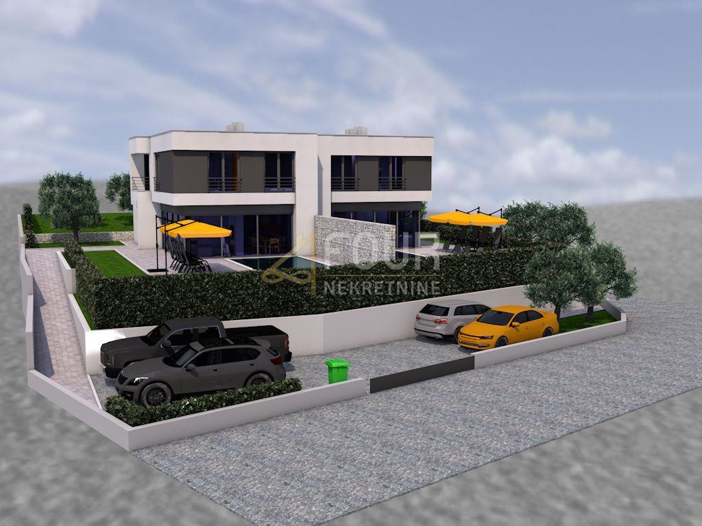 Otok Krk, Risika, 2 građevinska terena za kuće s bazenima, pogled na m