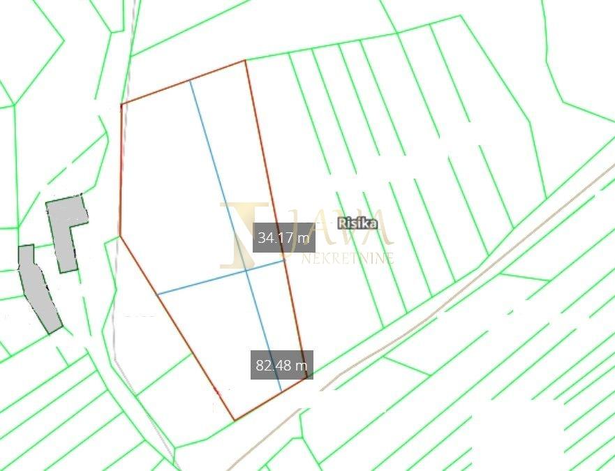 OTOK KRK/RISIKA,GRAĐEVINSKO ZEMLJIŠTE, 2478 M2 MEĐU ZELENILOM