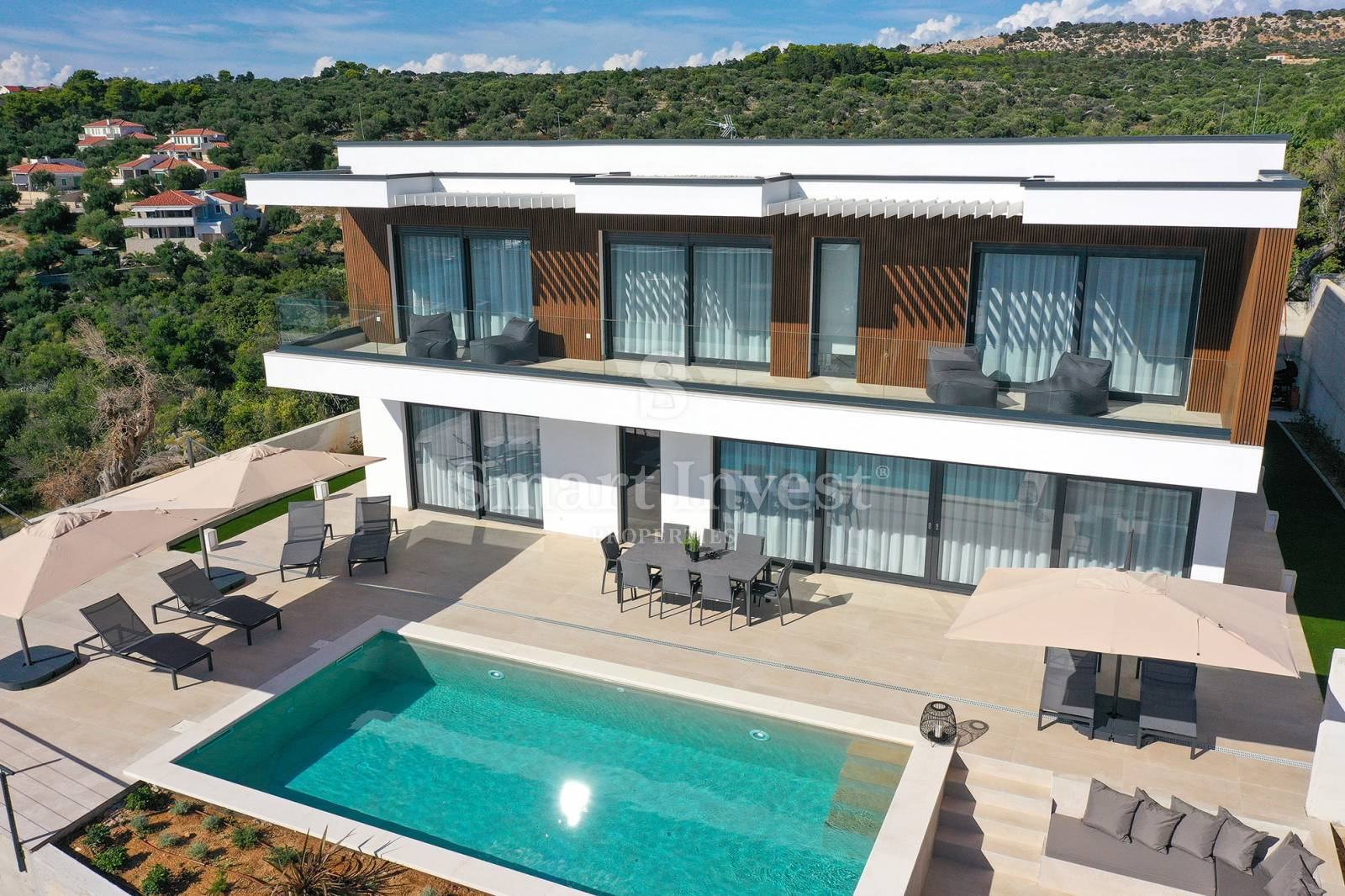 OTOK PAG, luksuzna vila s bazenom i pogledom na more, 100 m od mora ...