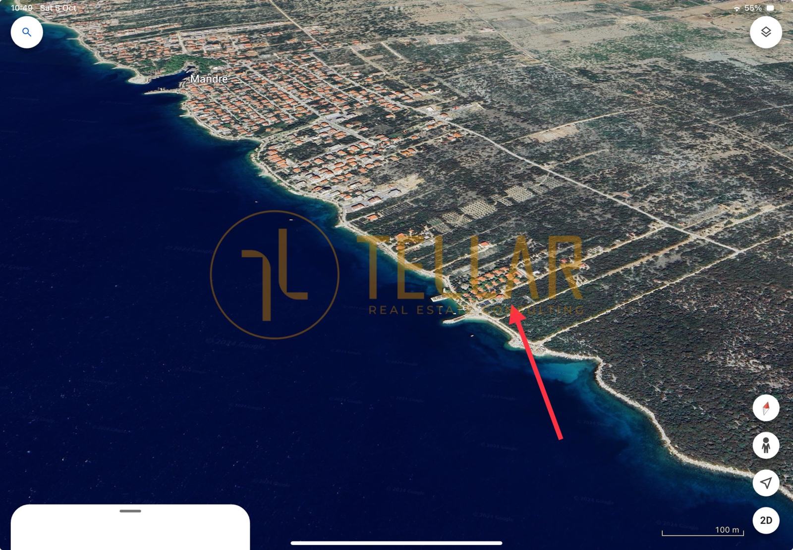 Pag - Kolan - Mandre, građevinsko zemljište 500m2