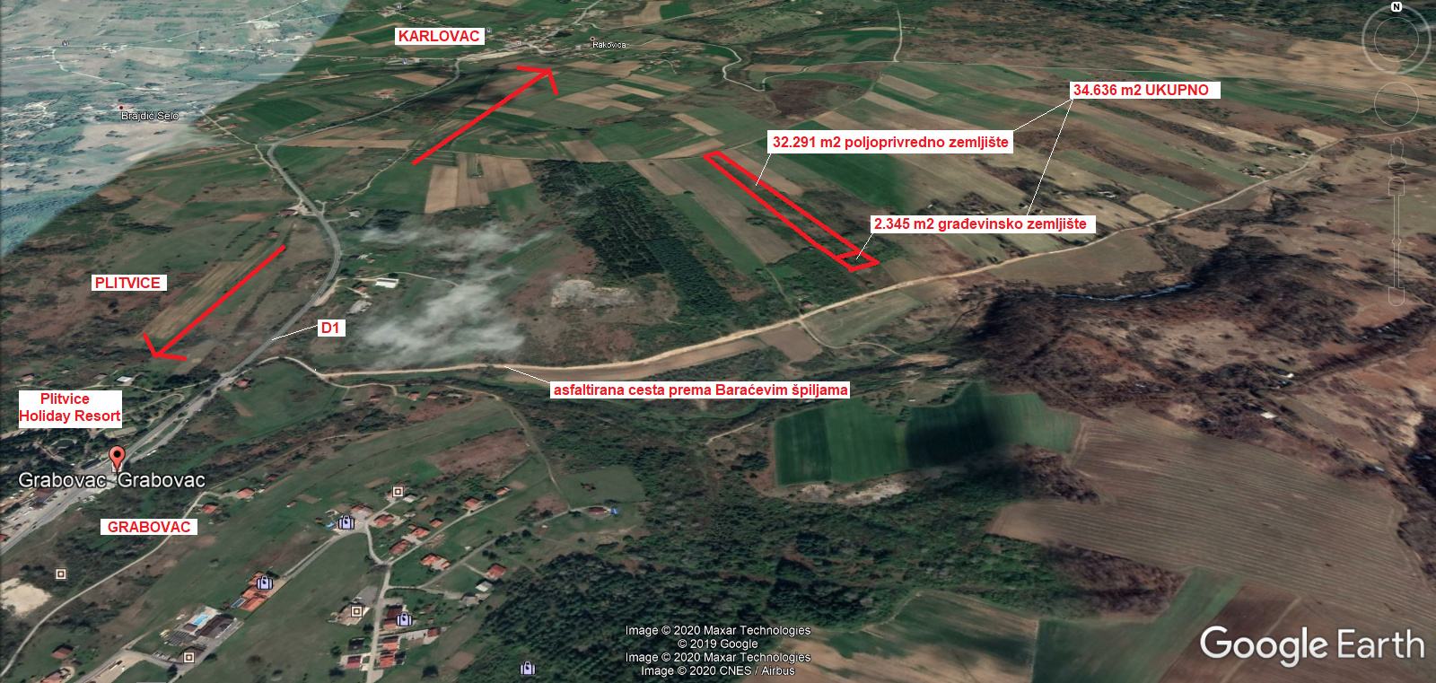 PLITVICE - GRABOVAC građevinsko zemljište s projektom za vilu